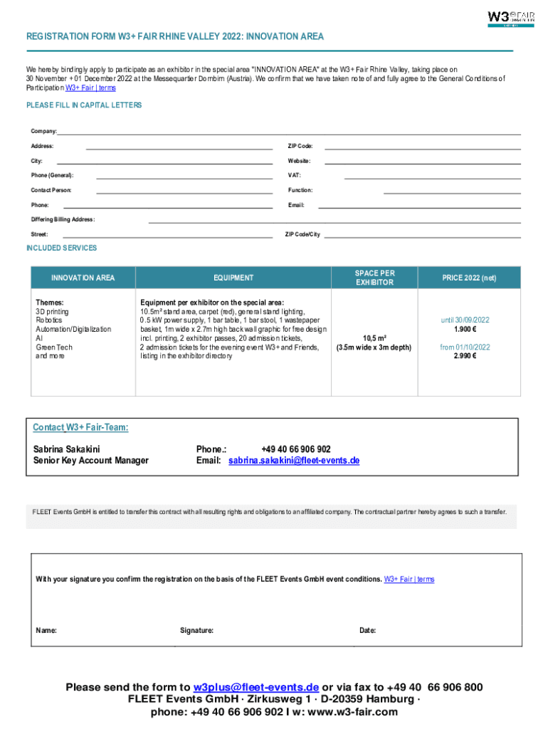 Fillable Online SPACE BOOKING CONTRACT (FORM NO. 1 ... - Auto Expo Fax Email Print - pdfFiller