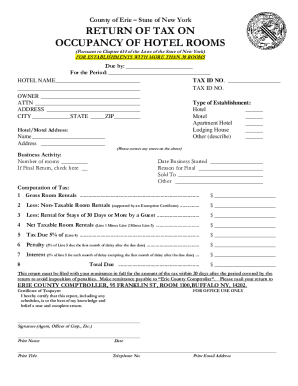 Fillable Online Government Employee Occupancy of Hotel Rooms - Tax.NY ...