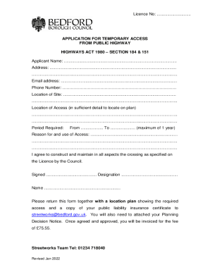 Fillable Online 2022 Temporary Access to Highway Application Form.pdf ...