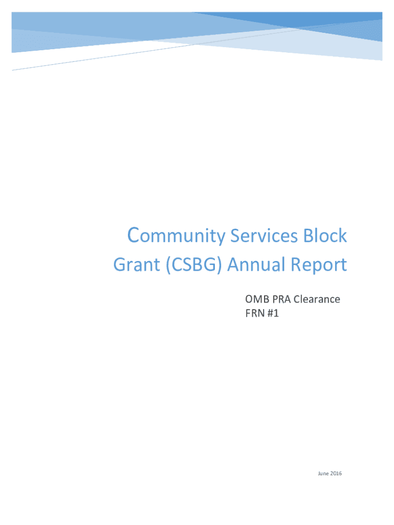 Fillable Online Community Services Block Grant (CSBG) Annual Report ...