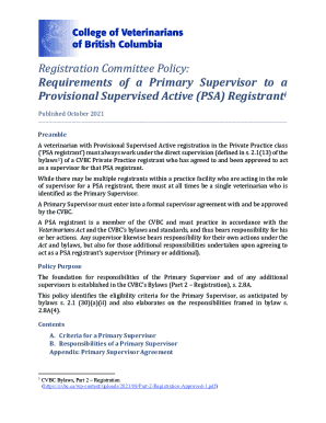 Fillable Online CLINICAL SUPERVISOR REGISTRATION FORM Fax Email Print - pdfFiller