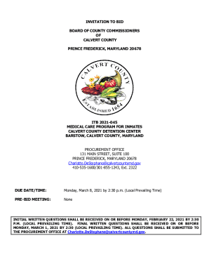 Fillable Online Calvert County Detention Center Inmate Roster - Whos In ...