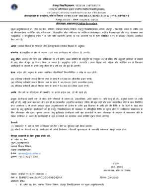 Fillable Online / TEZPUR UNIVERSITY ( Fax Email Print - pdfFiller