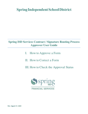 Fillable Online Spring ISD Services Contract / Signature Routing ...