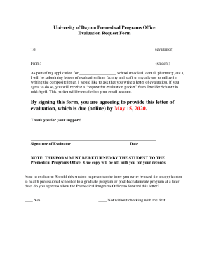 Fillable Online request-for-evaluation-form.pdf - University of Dayton ...