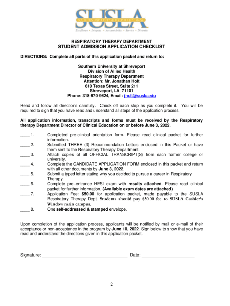 Fillable Online RESPIRATORY CARE - Program Application Fax Email Print - pdfFiller