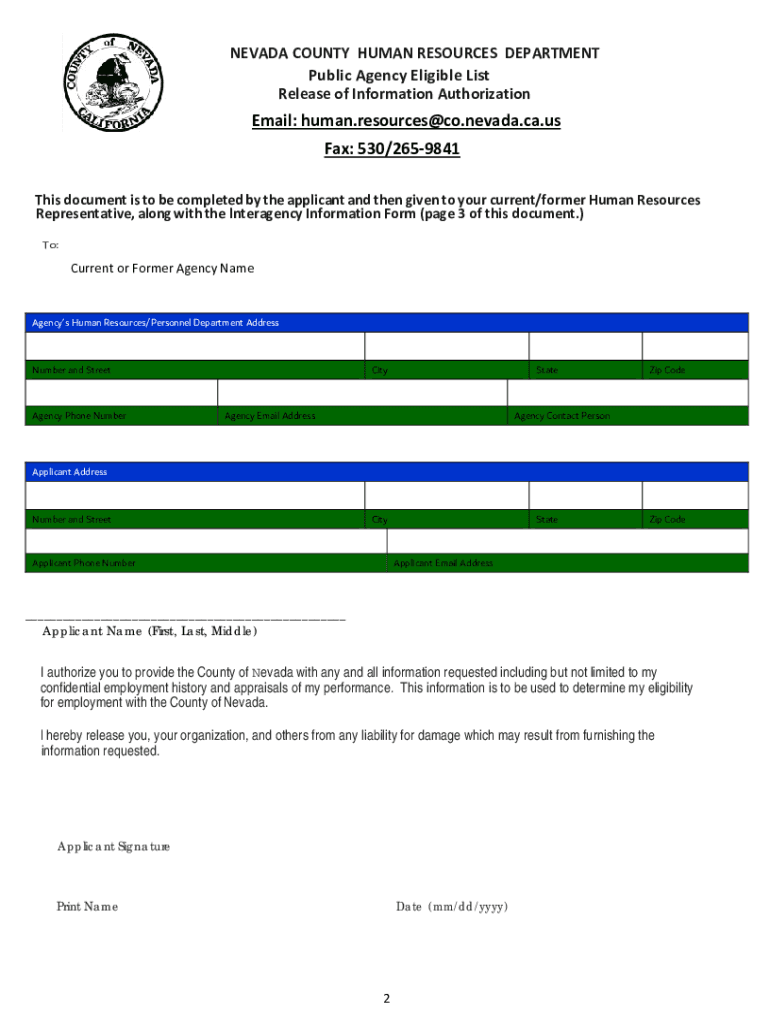 Fillable Online AUTHORIZATION FOR RELEASE OF INFORMATION - JobAps Fax ...