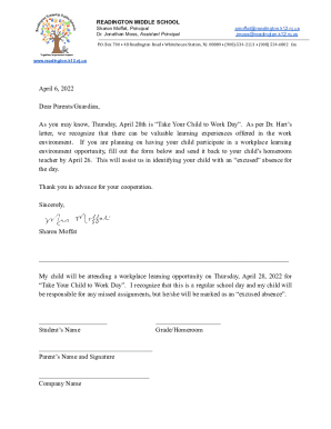 Fillable Online 2022 Take Your Child to Work Day Permission Slip Fax ...