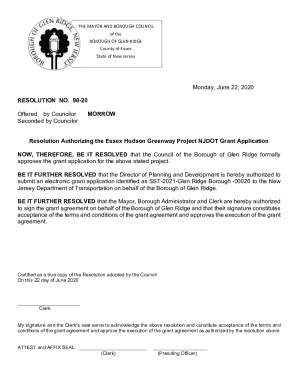 Fillable Online Montclair council approves Glen Ridge fire contract on ...