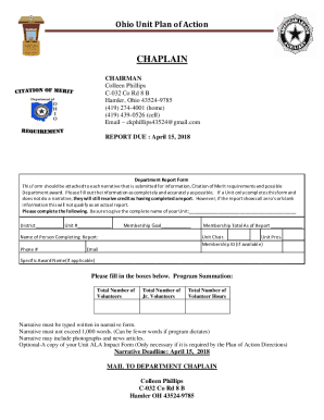 Fillable Online chaplain - American Legion Auxiliary of Ohio Fax Email ...