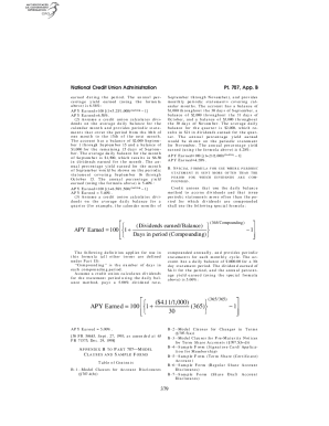 Fillable Online 12 CFR Appendix A to Part 707 - Annual Percentage Yield ...