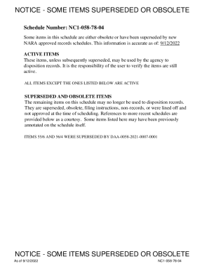 Fillable Online NOTICE - National Archives Fax Email Print - pdfFiller