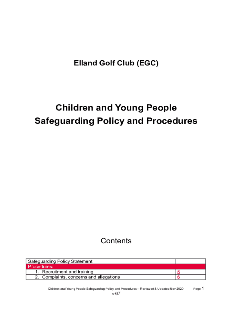 Fillable Online Elland Golf Club (EGC) Fax Email Print - pdfFiller