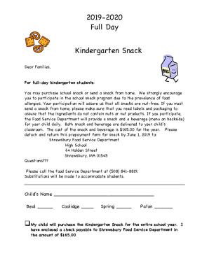 Fillable Online FDK Snack Application and menu.doc Fax Email Print - pdfFiller