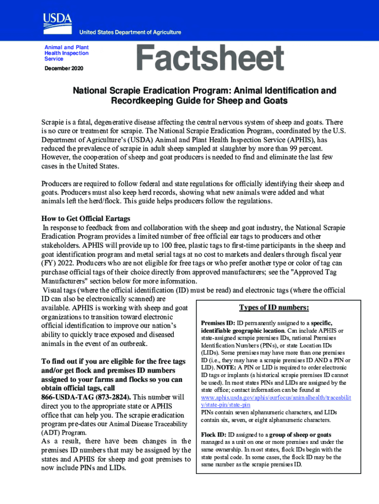 Fillable Online u osu Scrapie in Sheep and Goats; Correction - Regulations.gov Fax Email Print ...