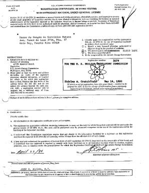 Fillable Online NRC Form 483 - Registration Certificate - In Vitro ...