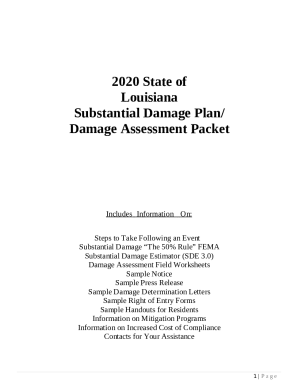 Misc Documents: LA SD Plan-flood-damage-assessmentc Doc Template ...