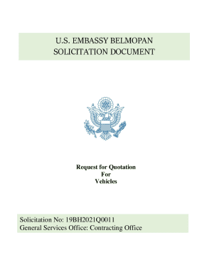 Fillable Online U.S. EMBASSY BELMOPAN SOLICITATION DOCUMENT Fax Email Print - pdfFiller