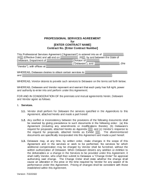 1 Appendix C SAMPLE PROFESSIONAL SERVICES ... Doc Template | pdfFiller