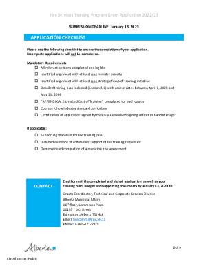 Fillable Online open alberta FSTP Training Grant Application 2022-2023. Fire Services Training ...