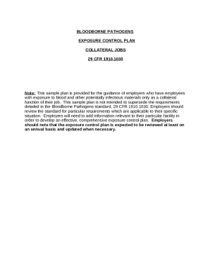 Sample Exposure Control Plan - Annotated (DOCX) - Mass.gov Doc Template ...