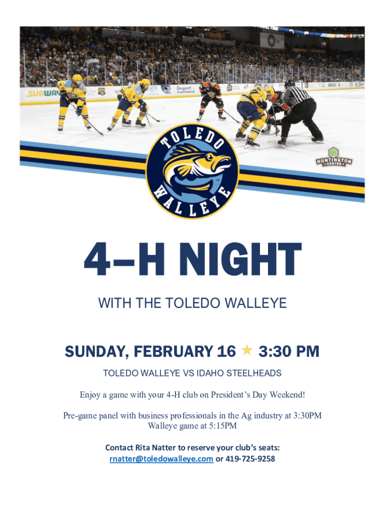 Fillable Online u osu Schedule and Results - Toledo Walleye Fax Email ...