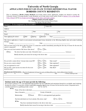 Fillable Online Out-of-State Tuition Waivers - Georgia Tech Catalog Fax ...