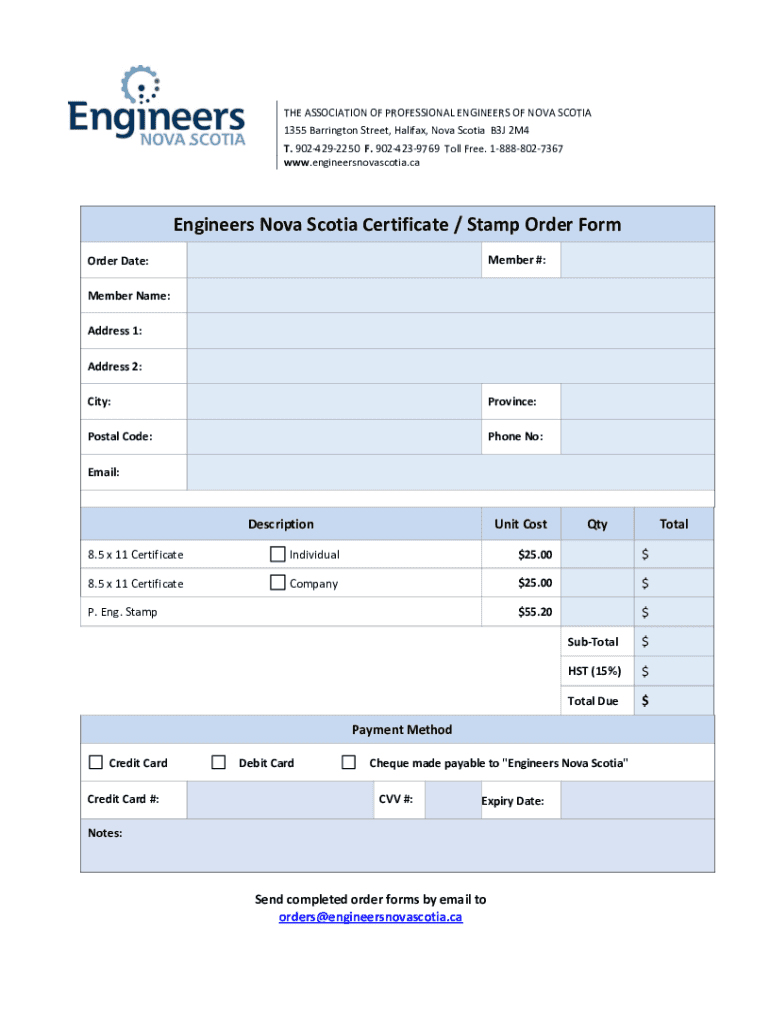 Fillable Online Registration (How to Apply) - Engineers Nova Scotia Fax ...