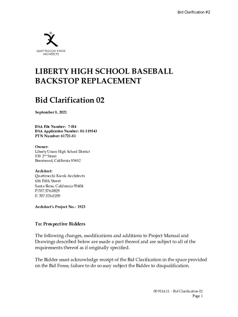 Fillable Online Clarification of Bid Sample Clauses - Law Insider Fax Email Print - pdfFiller