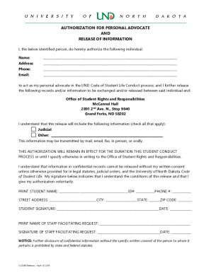 Fillable Online Advocate Authorization form 081117 Fax Email Print ...