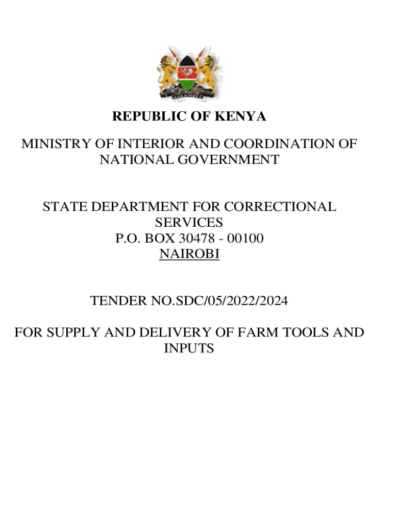 Fillable Online republic of kenya - State Department for Correctional ...