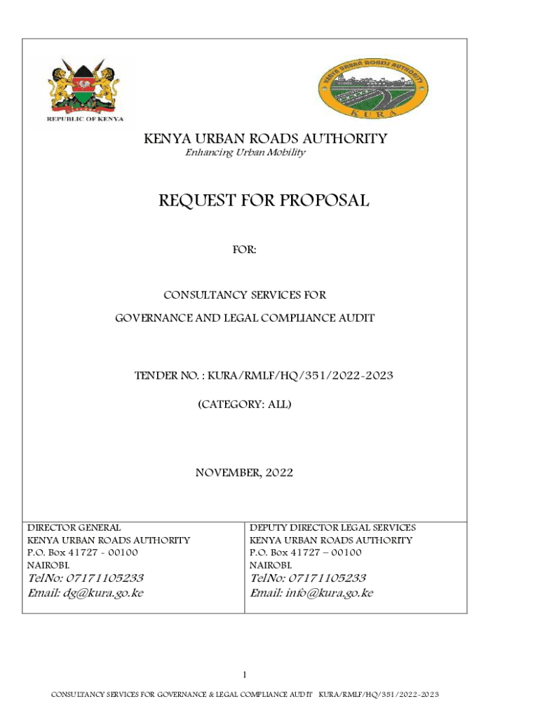 Fillable Online Tender Notice-ICT Services - Kenya Urban Roads Authority Fax Email Print - pdfFiller