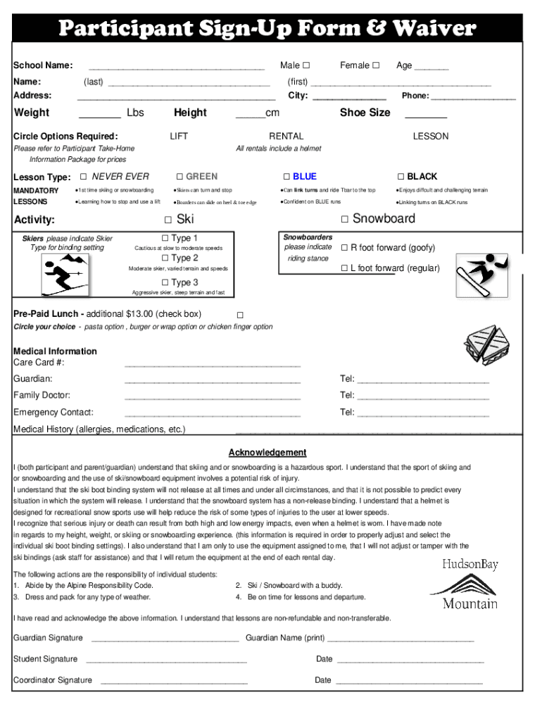 Fillable Online Free Online Participant Registration Form Template - forms.app Fax Email Print ...