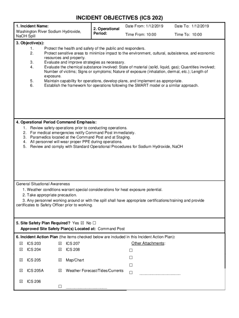 Fillable Online INCIDENT ACTION PLAN SAFETY ANALYSIS - StudyDaddy Fax ...