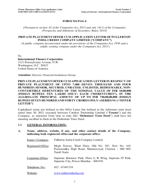 Fillable Online Form-PAS-4-(Private-Placement-Offer-cum -Application ...