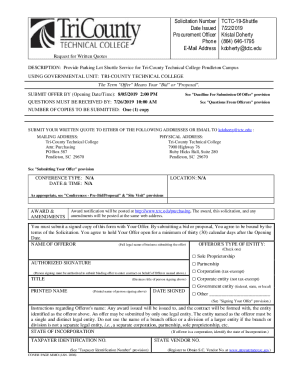 Fillable Online Request for Written Quotes Solicitation Number Date ...