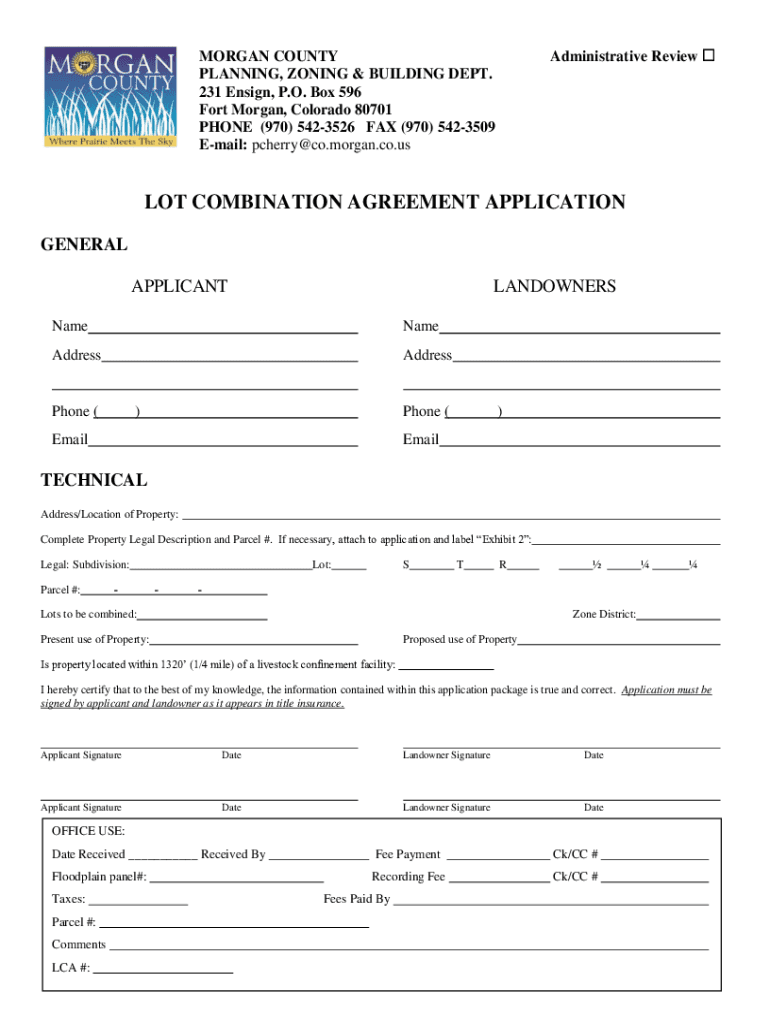 Fillable Online Planning Services - Morgan County, Colorado Fax Email Print - pdfFiller