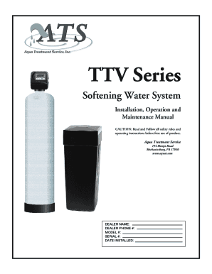 Fillable Online 05-ATS Residential SoftenersATS2 - Aqua Treatment ...