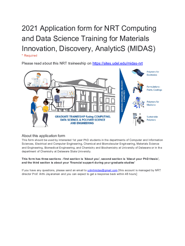 Fillable Online 2021 Application form for NRT Computing and Data ...