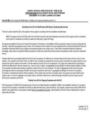 Fillable Online Form-AS-4(B).docx - Council on Social Work Education Fax Email Print - pdfFiller