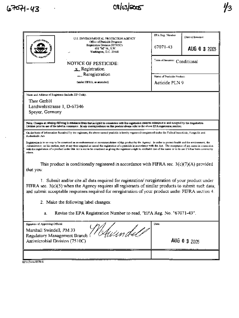 Fillable Online U.S. EPA, Pesticide Product Label, ACTICIDE PLN 9, 08/ ...