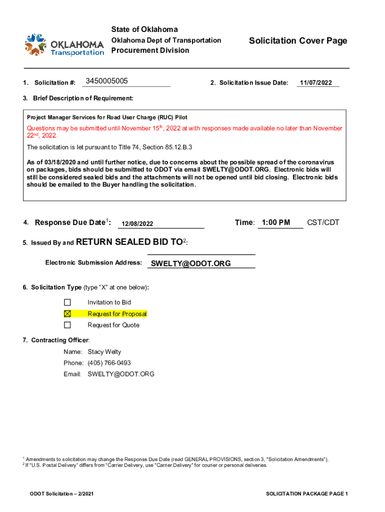 Fillable Online Procurement - Oklahoma.gov Home Fax Email Print - pdfFiller