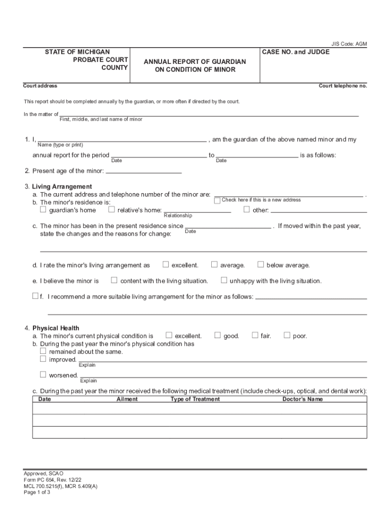 Fillable Online FORMS FOR GUARDIANSHIP OF A MINOR - miOttawa Fax Email ...