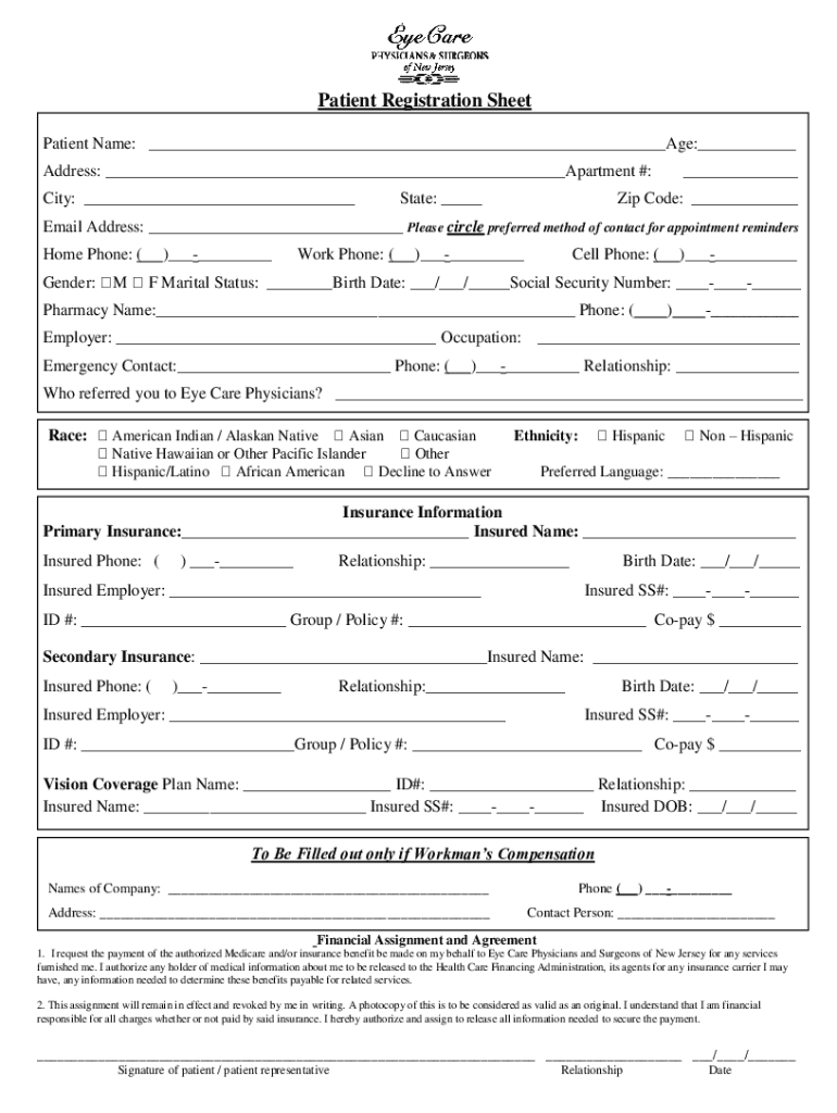 Fillable Online patient registration form heartland urgent care Fax Email Print - pdfFiller