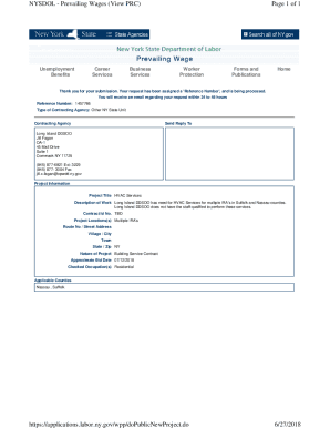 Fillable Online opwdd ny Public Work and Prevailing Wage Forms ...