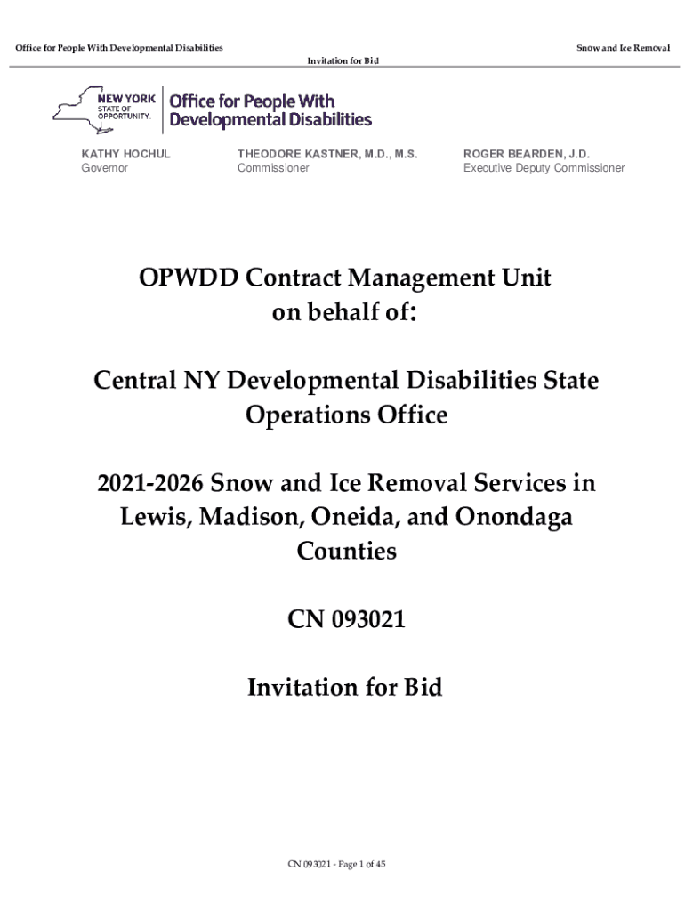 Fillable Online opwdd ny OPWDD Contract Management Unit on behalf of ...