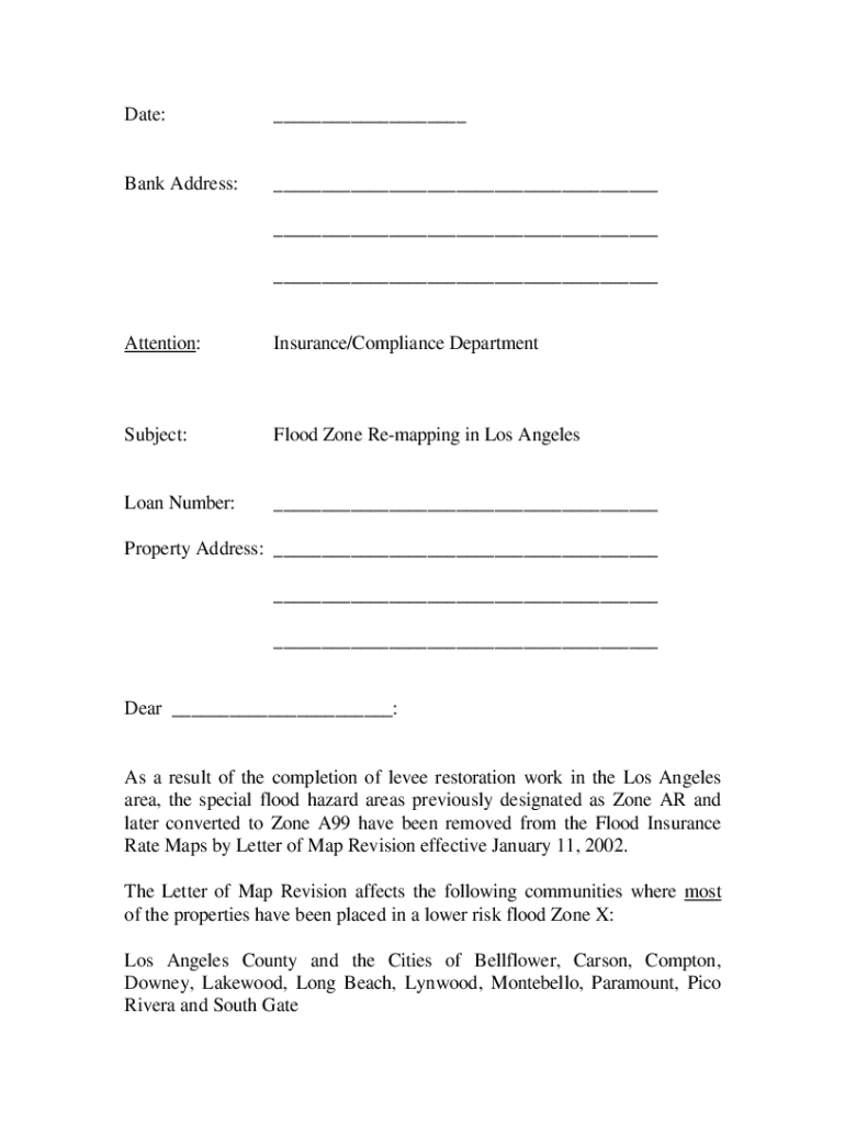 Fillable Online Template letter to Lender - Public Works, Los Angeles ...