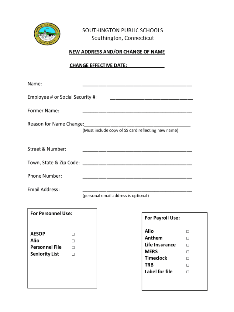 Fillable Online Request for Consent to Change - Name; Location of ...