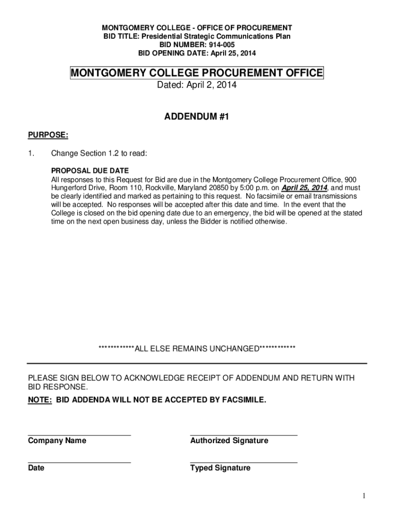 Fillable Online Office of Procurement BID TABULATION SHEET ... Fax ...