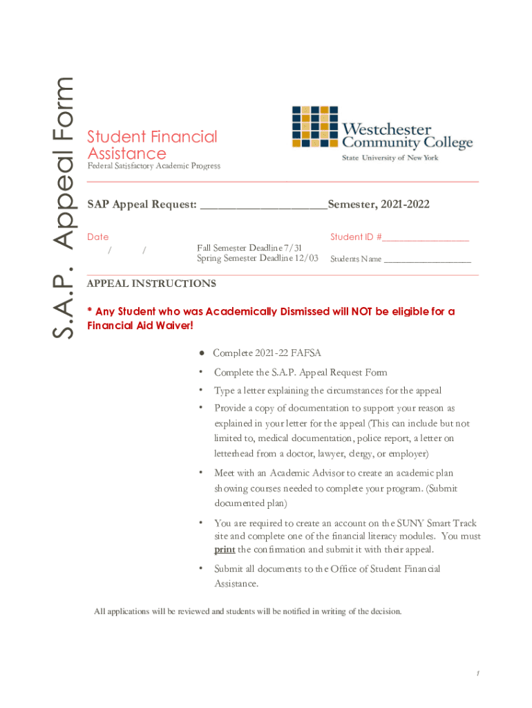 Fillable Online Office of Financial Aid Satisfactory Academic Progress ...